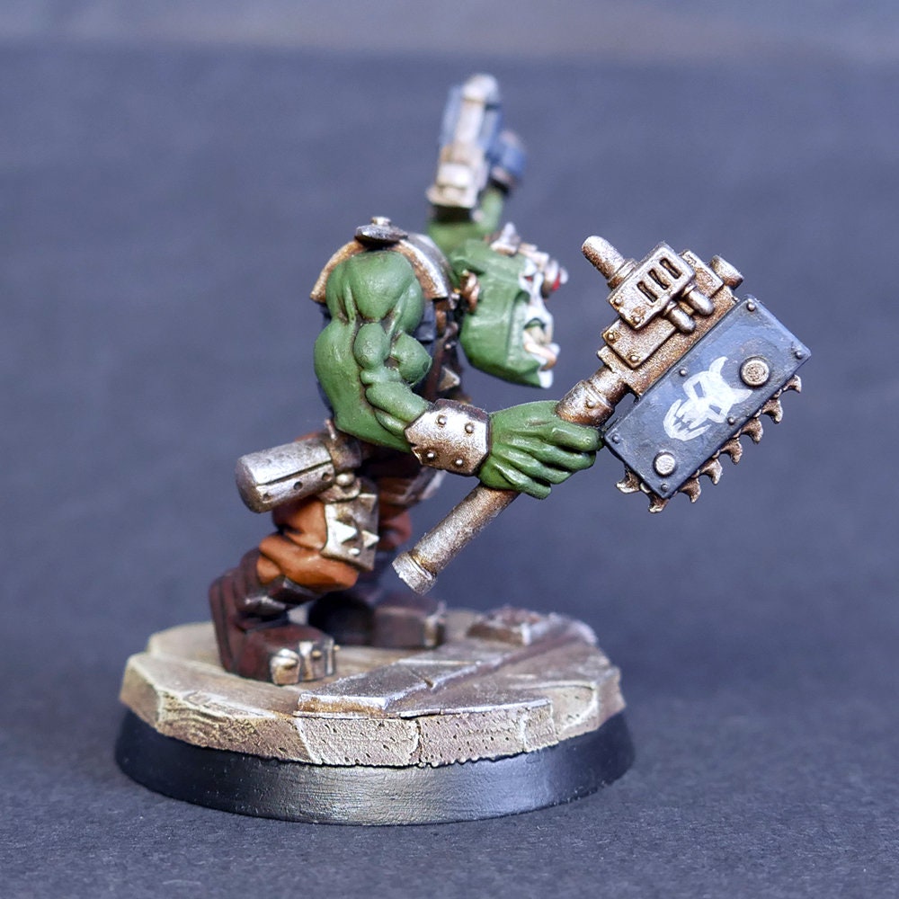 Warhammer 40K Painted Death Skulls Ork Nob - Etsy