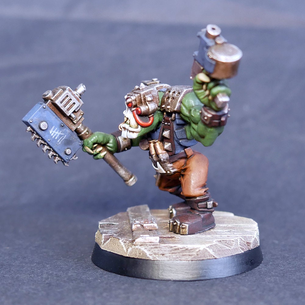 Warhammer 40K Painted Death Skulls Ork Nob - Etsy