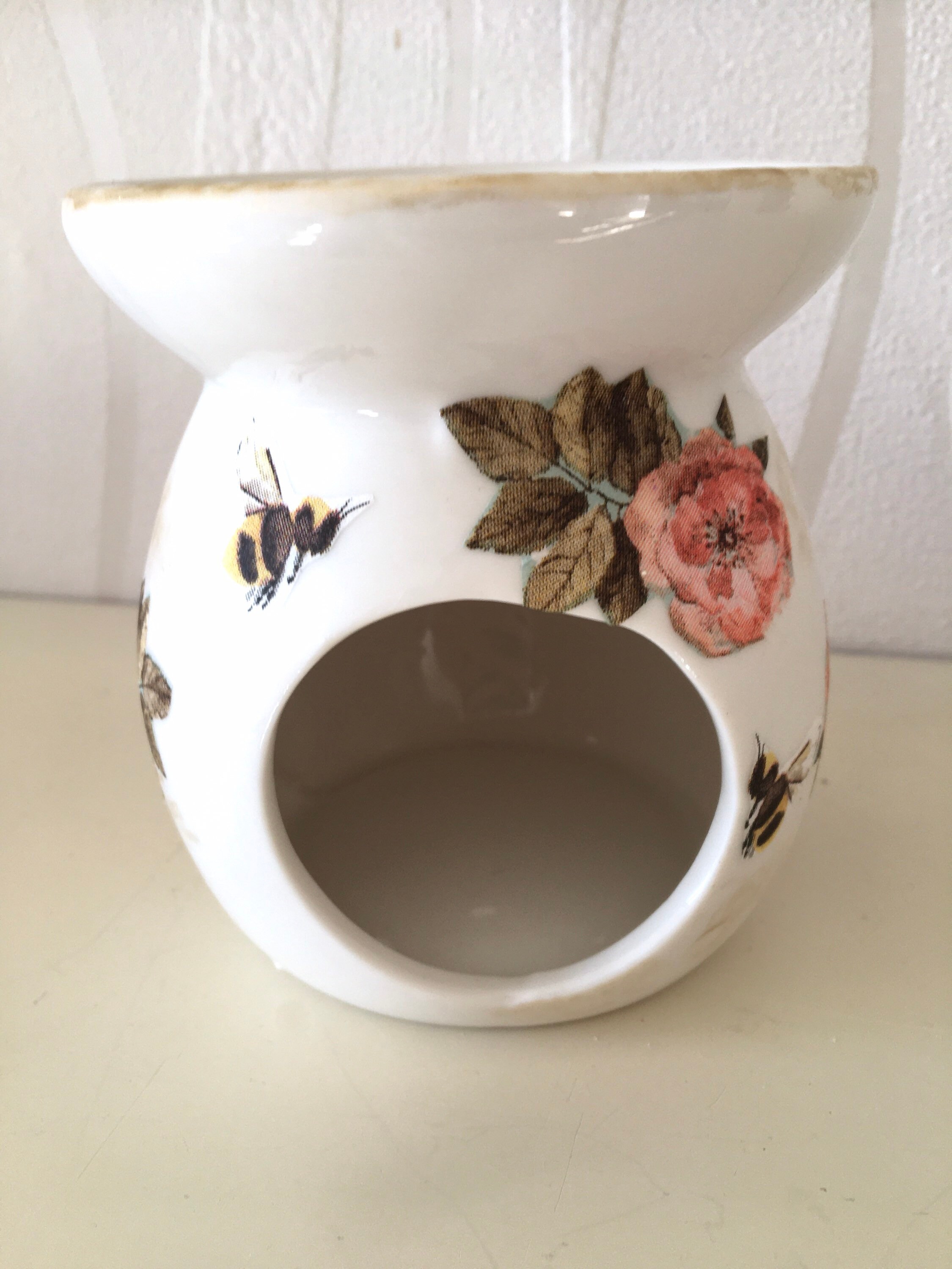 Vintage Style Rose Wax Burner Shabby Chic Decor - Etsy