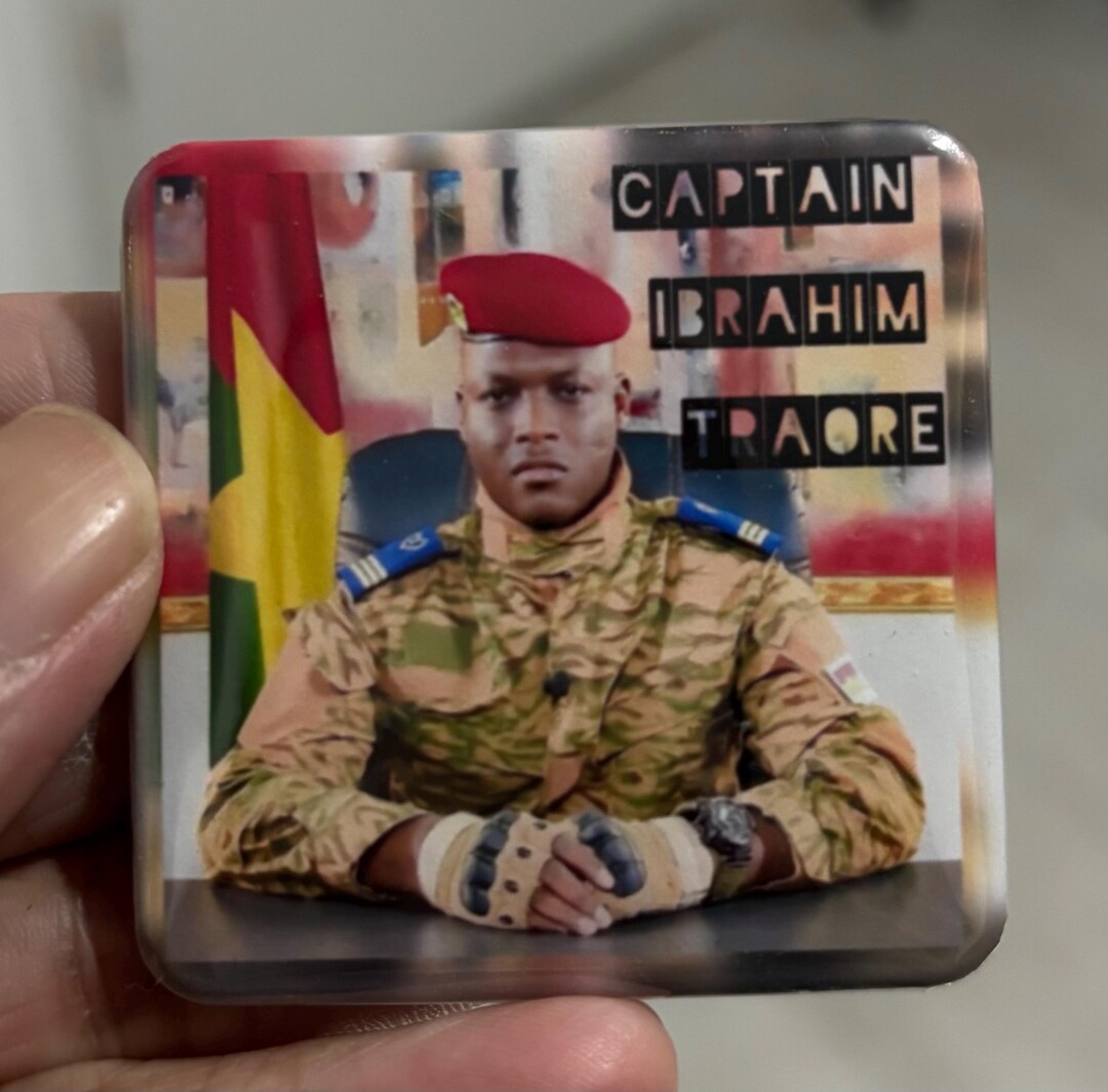 Ibrahim Traoré Fridge Magnet Set | Burkina Faso Flag & Portrait Magnets ...