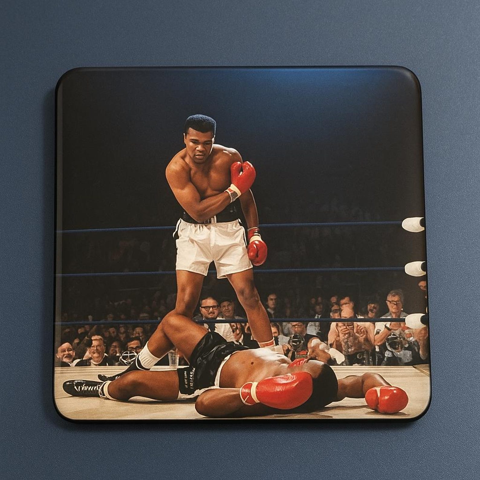 Muhammad Ali Fridge Magnet – 5cm Square – Iconic Knockout Boxing Moment ...