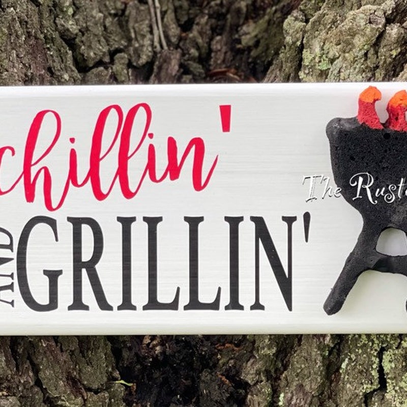 Grillin and Chillin Sign - Etsy