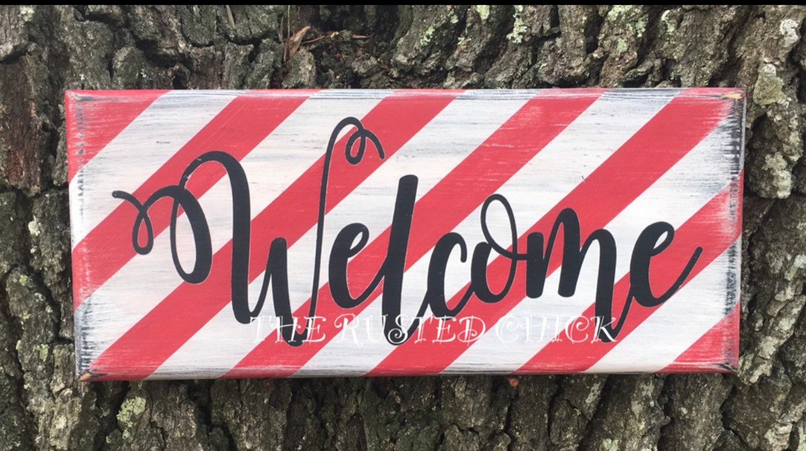 Welcome Peppermint Sign Peppermint sign Christmas sign | Etsy
