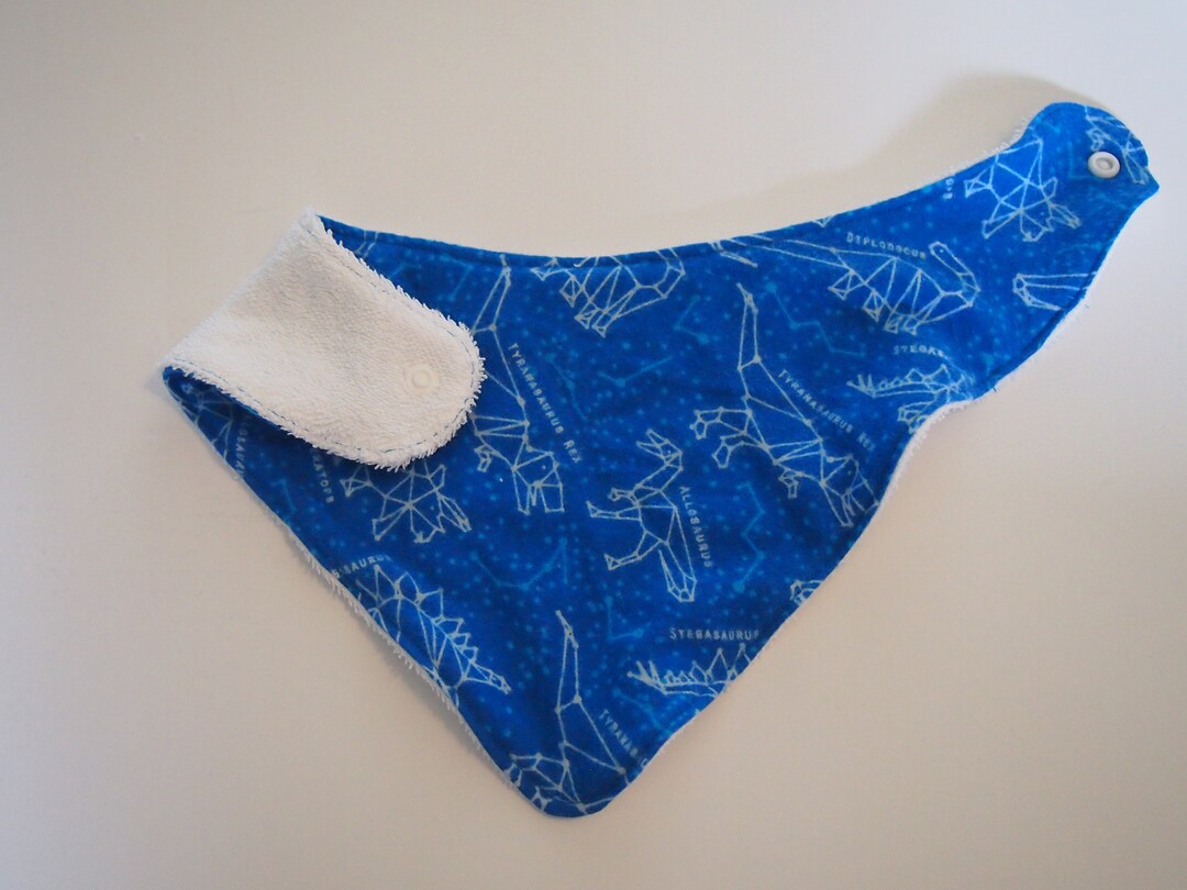 Dinosaur Constellation Baby Drool Bib: Flannel Triangle Bib - Etsy