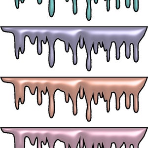 3d Inflated Pastel Drip Accent 18 Piece Bundle for Sublimation ...