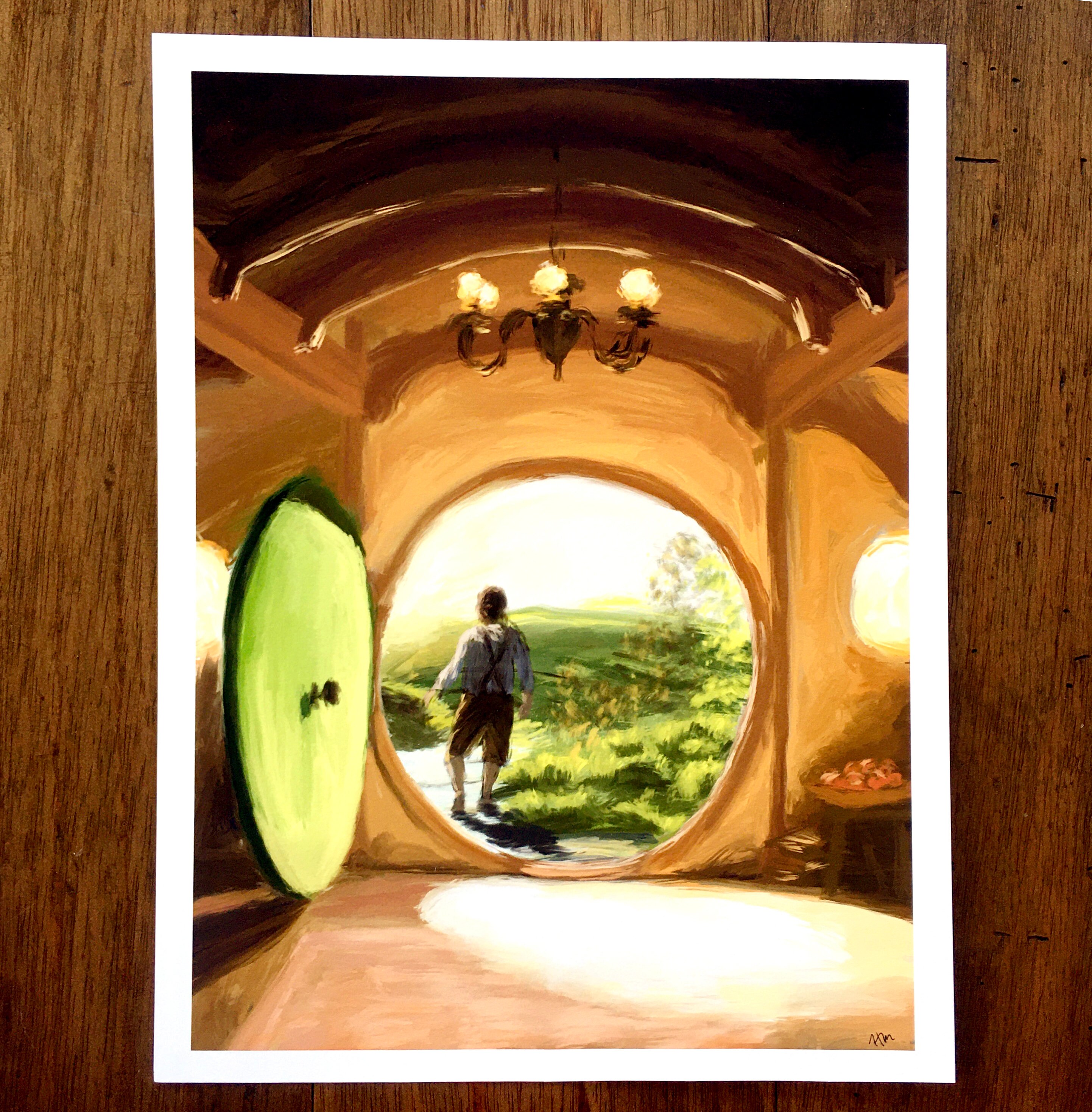 Hobbit Painting Bilbo Baggins Art Hobbit Hole Wall Art - Etsy UK