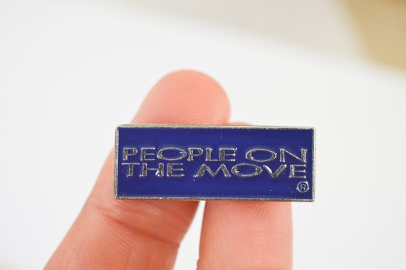 People on the move slogan pin, Saying phrase pin, fun… - Gem