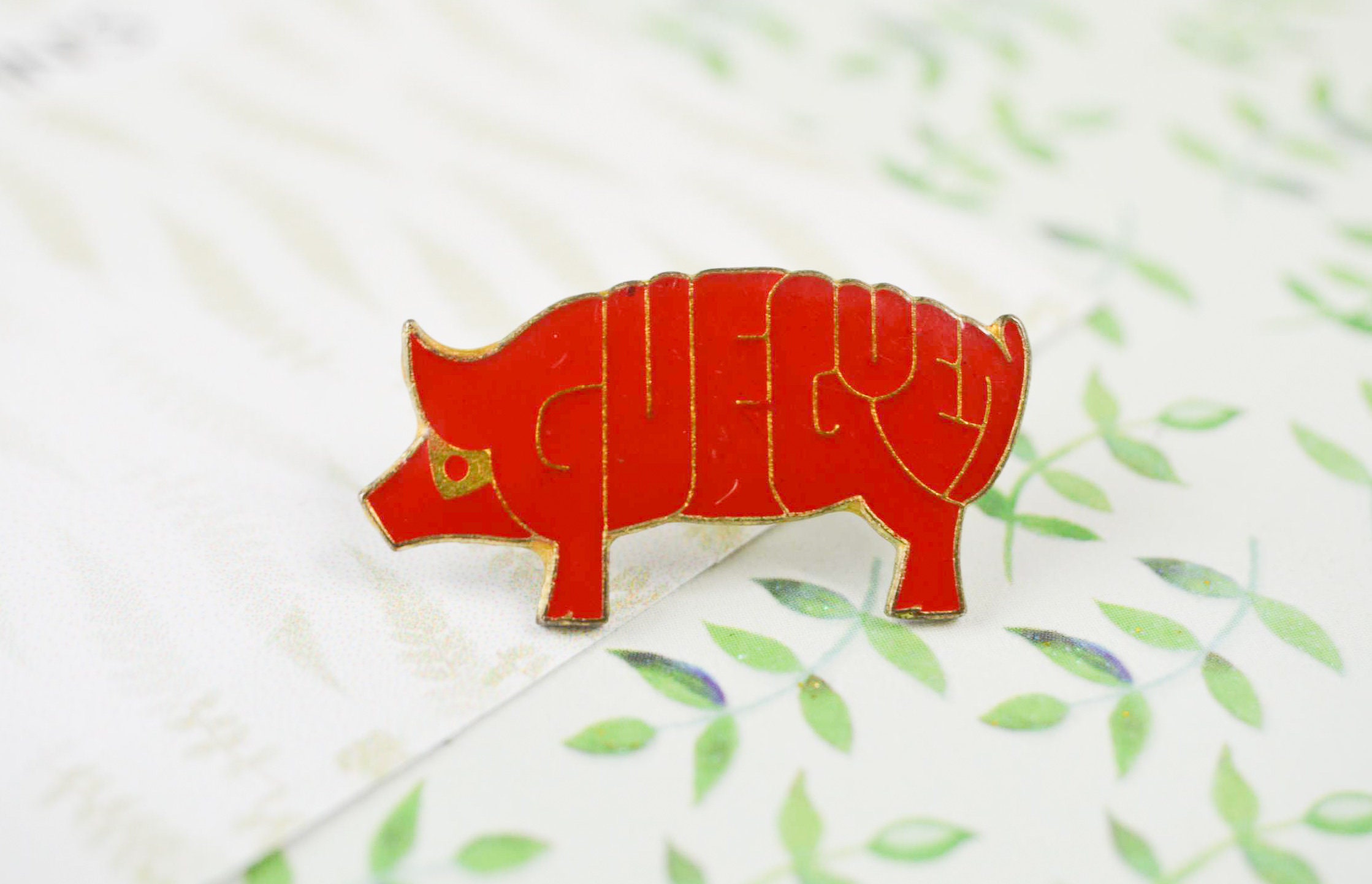 Vintage Pig Pins Chinese Pig Farm Animals Pig Animal | Etsy