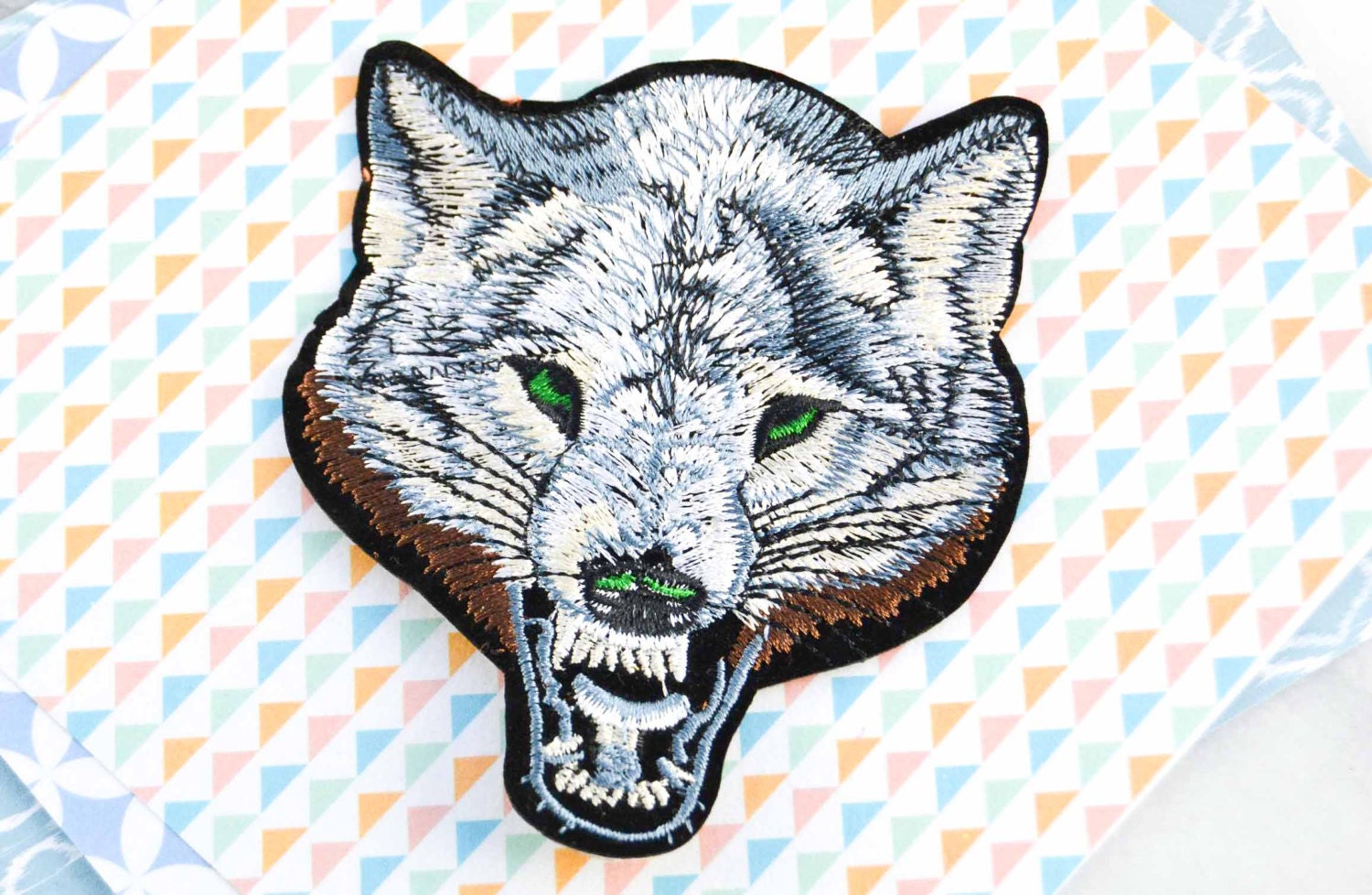 Wolf Iron on Patch Patch Animal Customization Patch - Etsy