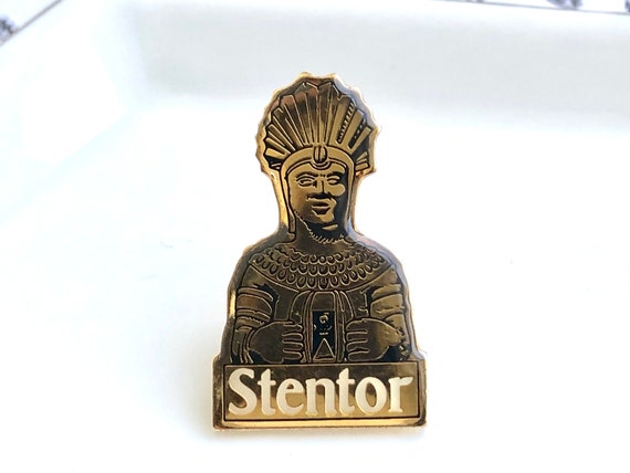 Indian chief statue pin, Inca statue, vintage Stentor… - Gem
