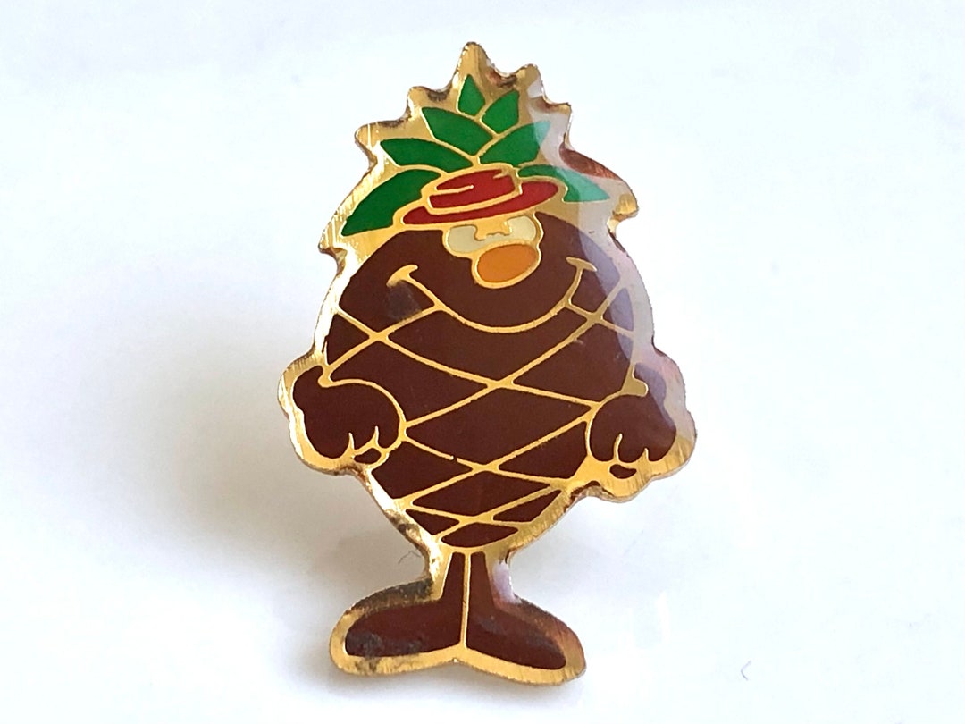Pins Vintage Cute Pineapple Character, Fun Fruit Brooch, Food, Meal ...