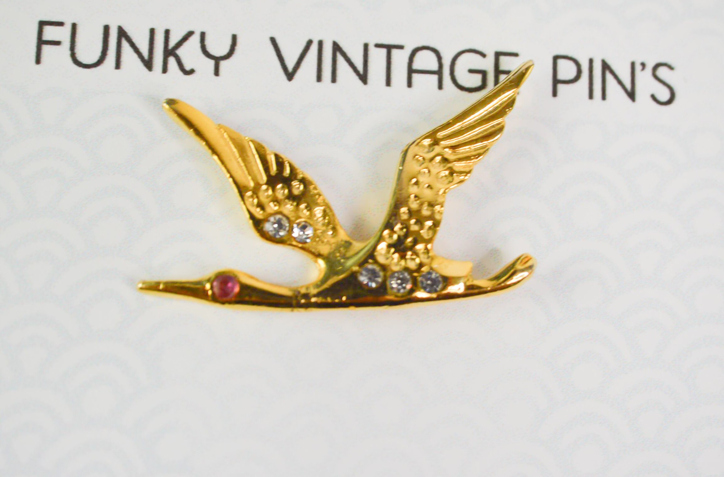 Stork Bird Jewelry Pins Swallow With Rhinestones Cute Animal - Etsy UK