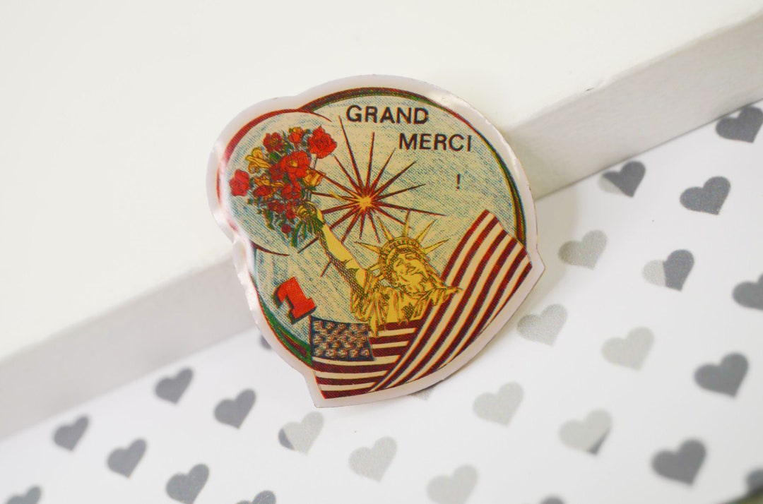 Pin's Remerciements "un Grand Merci", Pin's Affiche Image Style Vintage ...