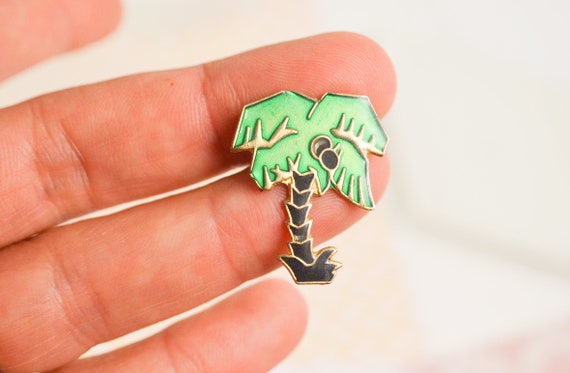 Vintage Palm trees pins, natural landscape, tree and … - Gem