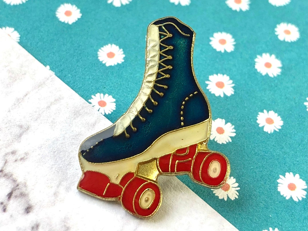 Vintage Roller Skate Pins, Skater, Outdoor Sport Pins, Acrobatic Sport ...