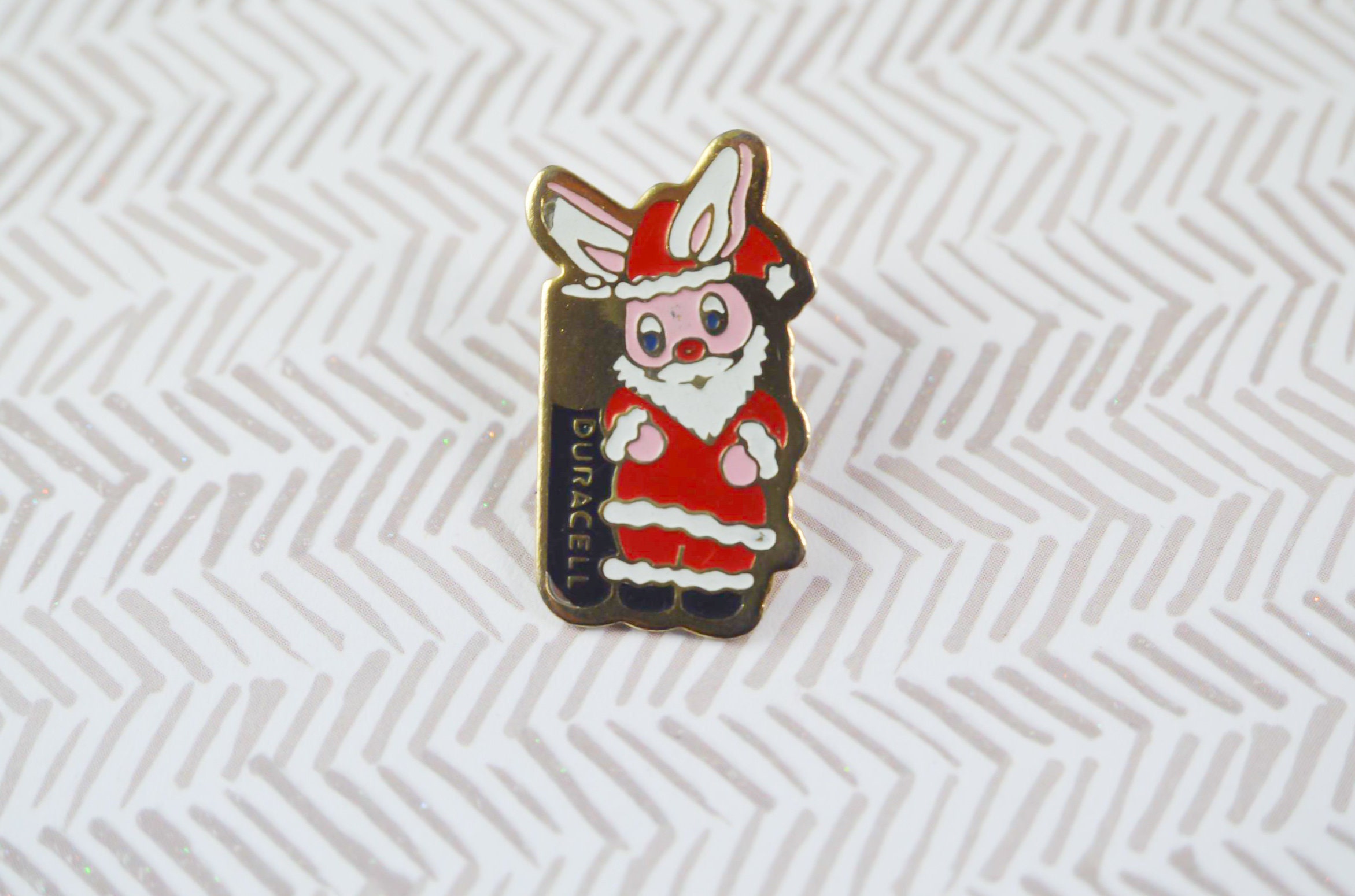 Vintage Duracell Santa Claus Bunny Pin Christmas Tree Gift | Etsy