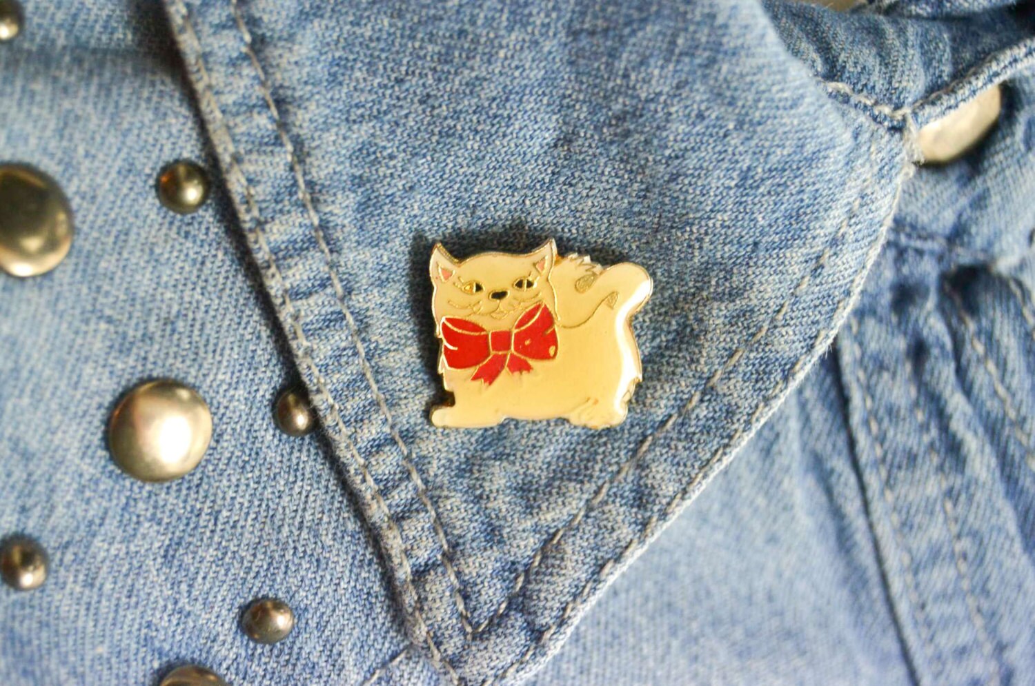 Cat Badges Animal Badges Pins Vintage 80s /90s Collar - Etsy