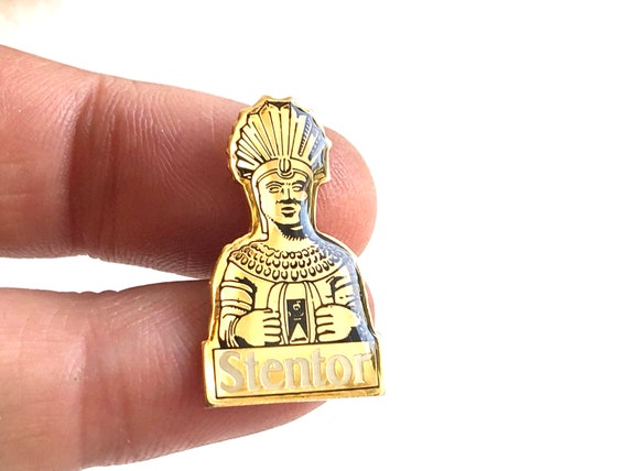Indian chief statue pin, Inca statue, vintage Stentor… - Gem