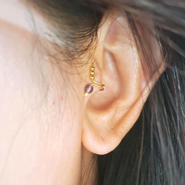 Turquoise Tragus Earring, Tragus Jewelry, Ear Cuff, Single Earring ...