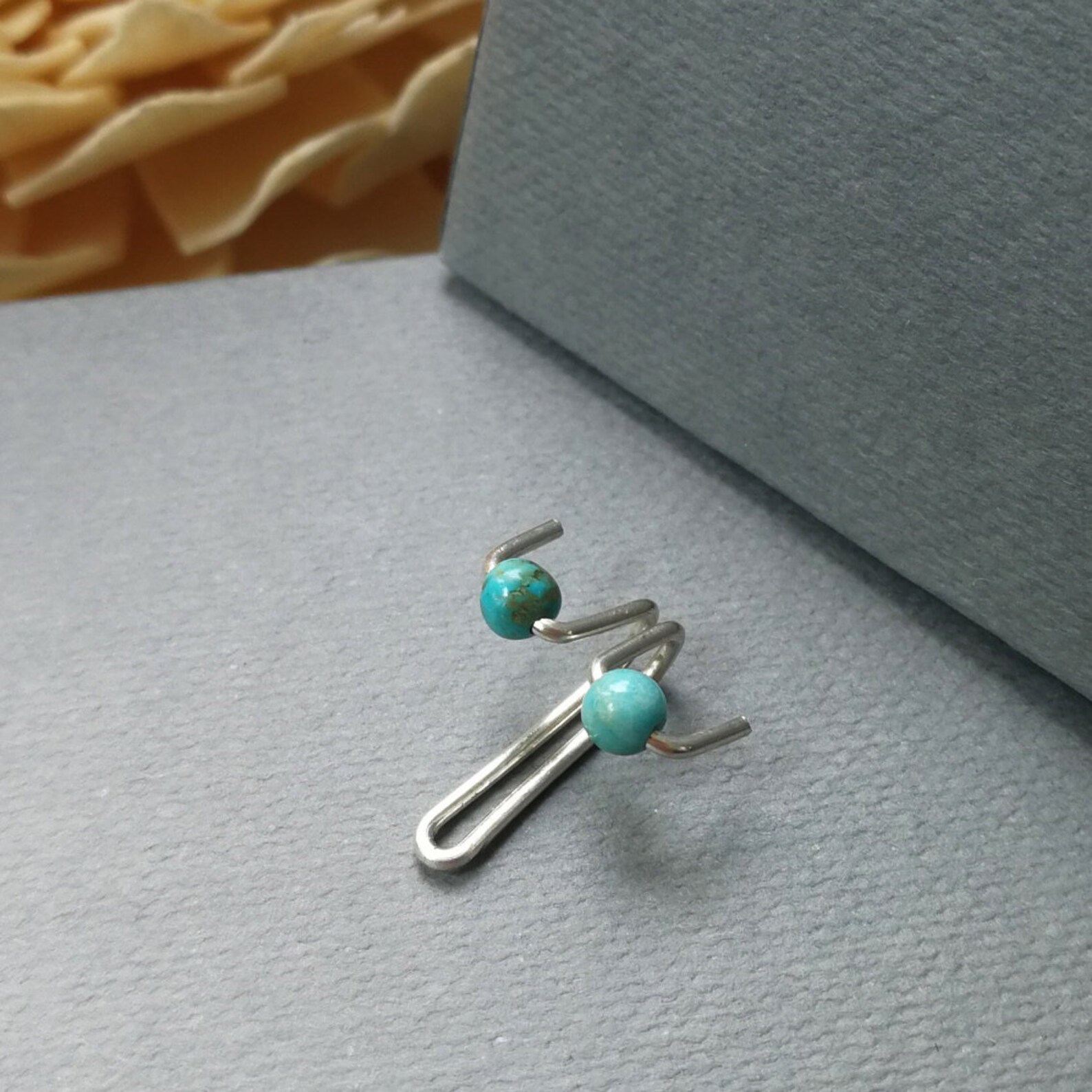 Turquoise Tragus Earring Tragus Ear Cuffear Cuff Non Single - Etsy