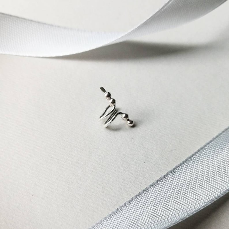 Minimalist Sterling Silver Tragus Ear Cuff – No Piercing Clip-on ...