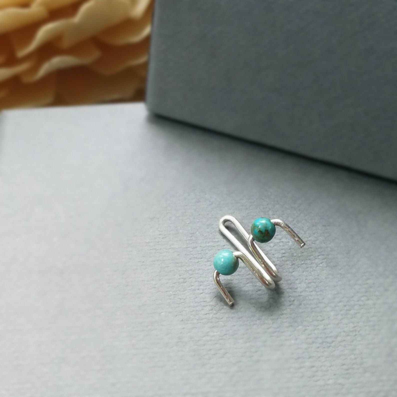 Turquoise Tragus Earring Tragus Ear Cuffear Cuff Non Single - Etsy