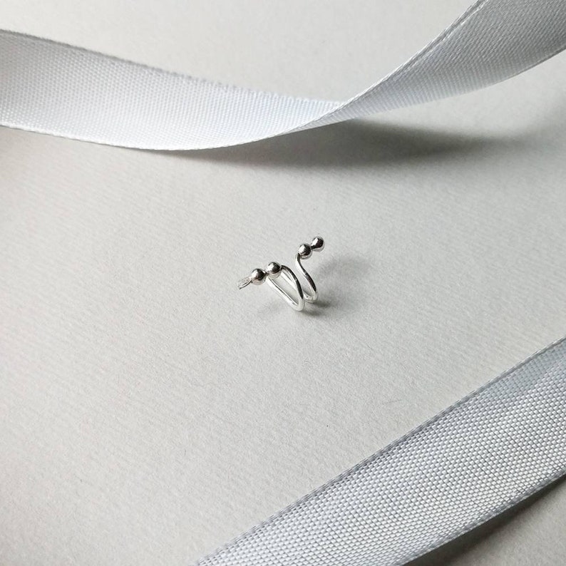 Minimalist Sterling Silver Tragus Ear Cuff – No Piercing Clip-on ...