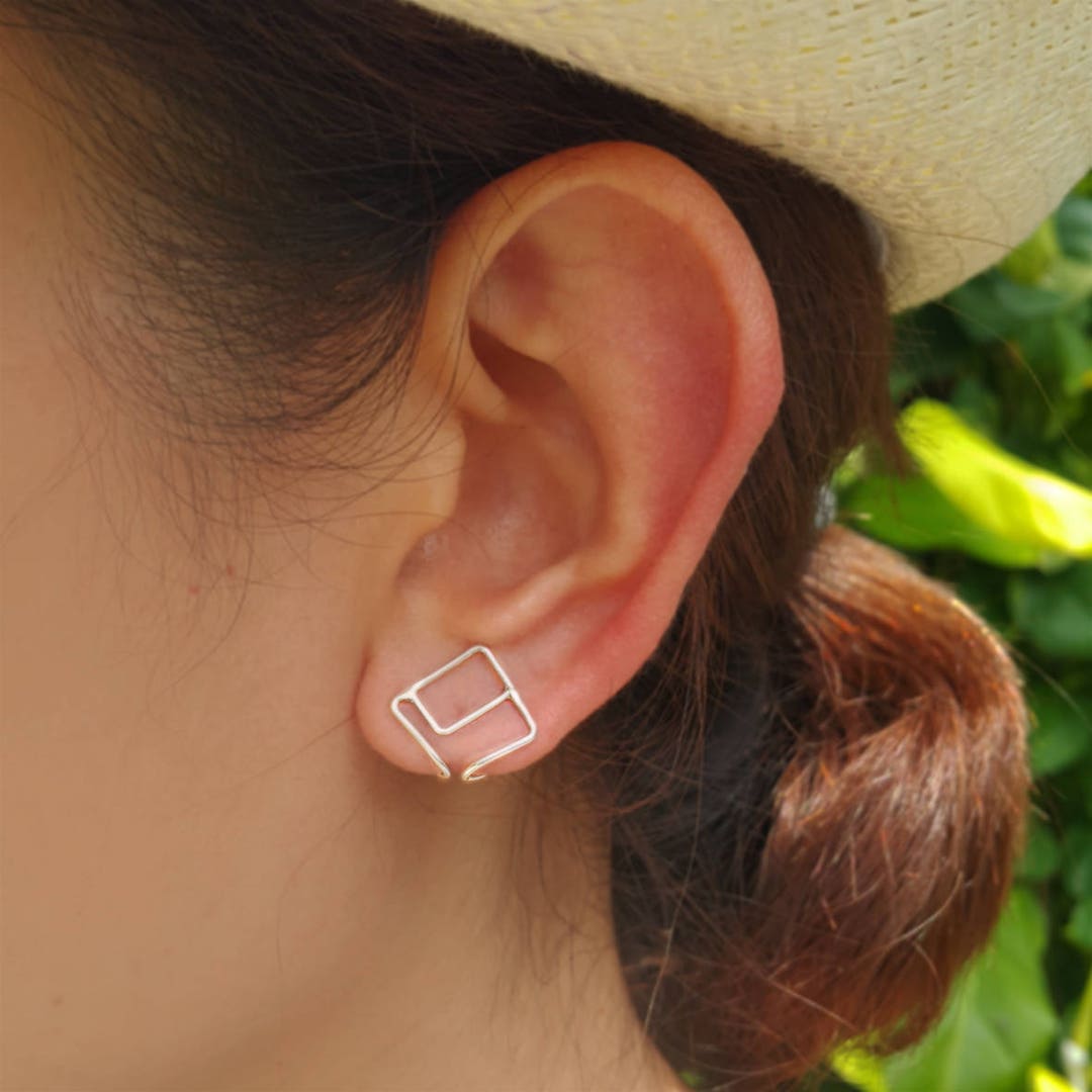 Minimal Ear Cuff,sterling Silver 925,rose Gold Plated,non Pierced ...