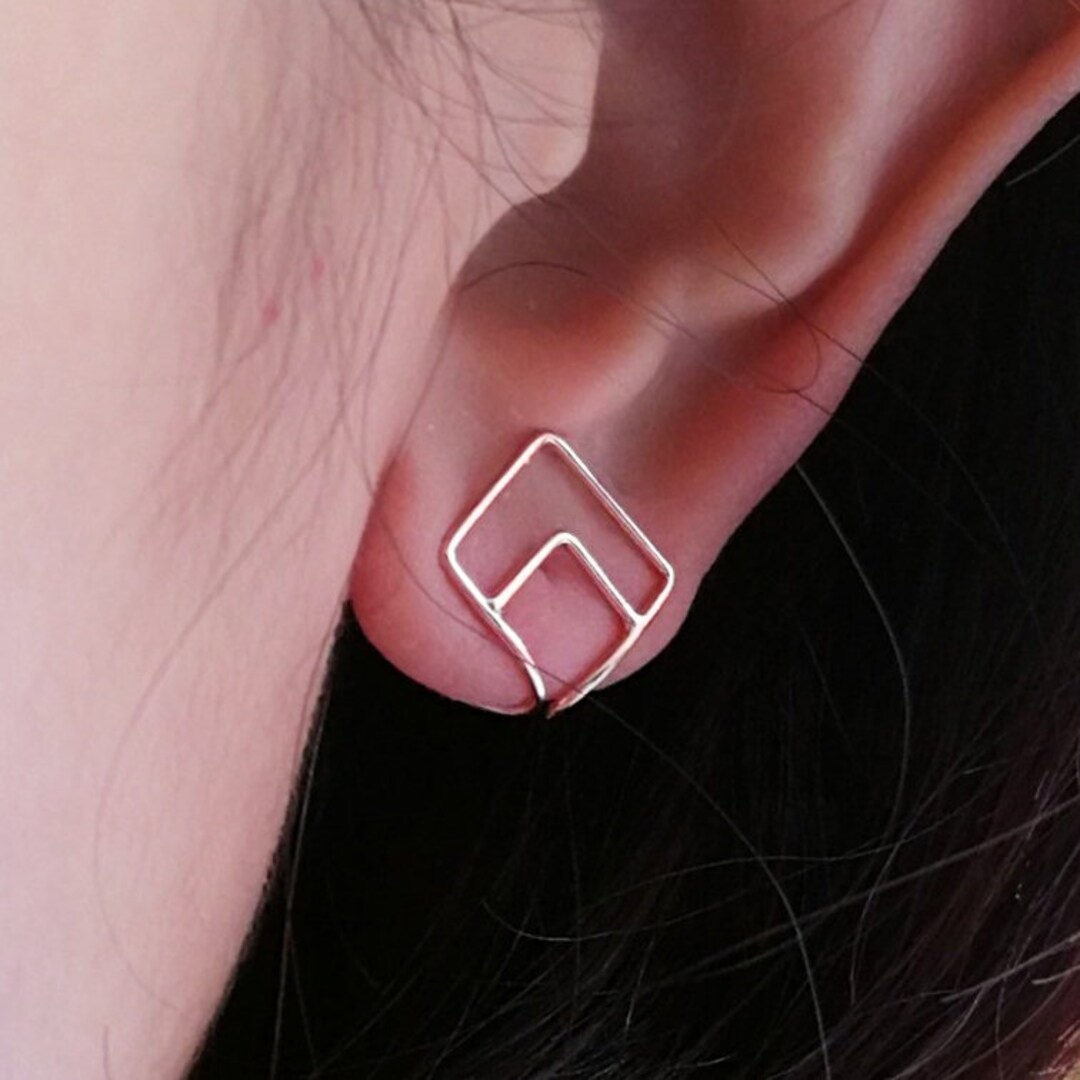 Minimal Ear Cuff,sterling Silver 925,rose Gold Plated,non Pierced ...