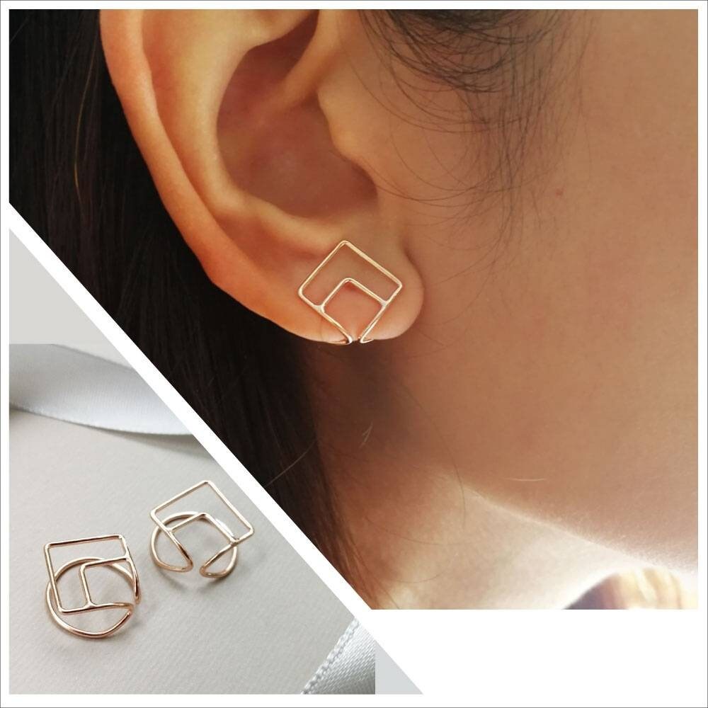 Minimal Ear Cuff,sterling Silver 925,rose Gold Plated,non Pierced ...