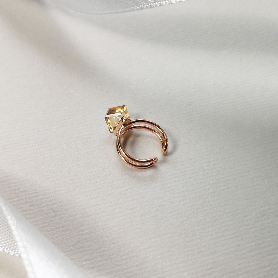 Cartilage earringEar wrapGold ear cuffGolden Shadow | Etsy