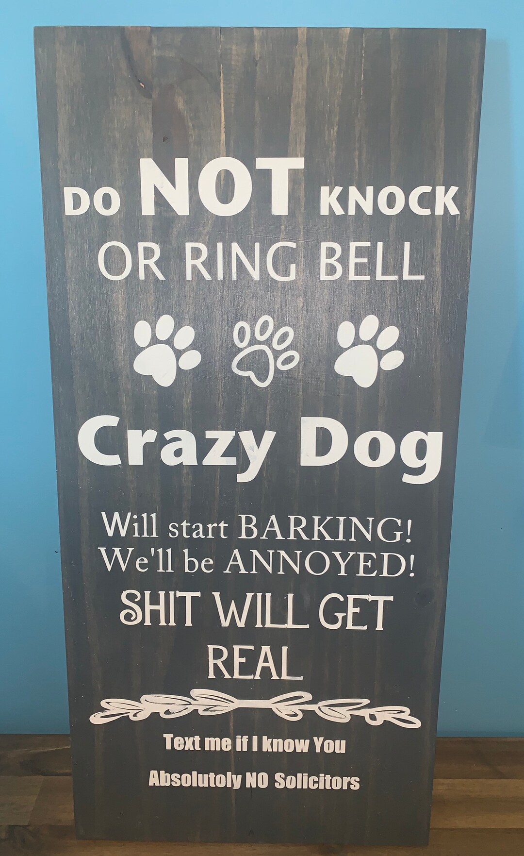 Do Not Ring Door Bell Dog Barking Porch Sign - Etsy