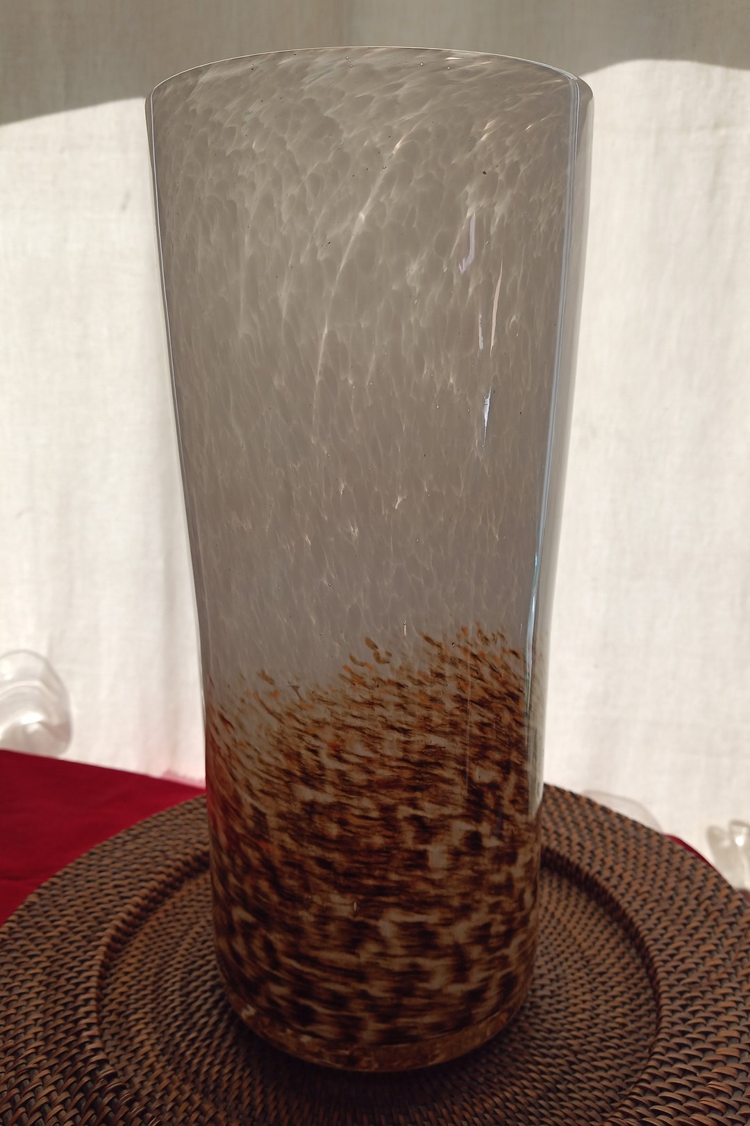 Handblown Glass Vase Table Vase Leopard Decor Fall Decor Floor Vase ...