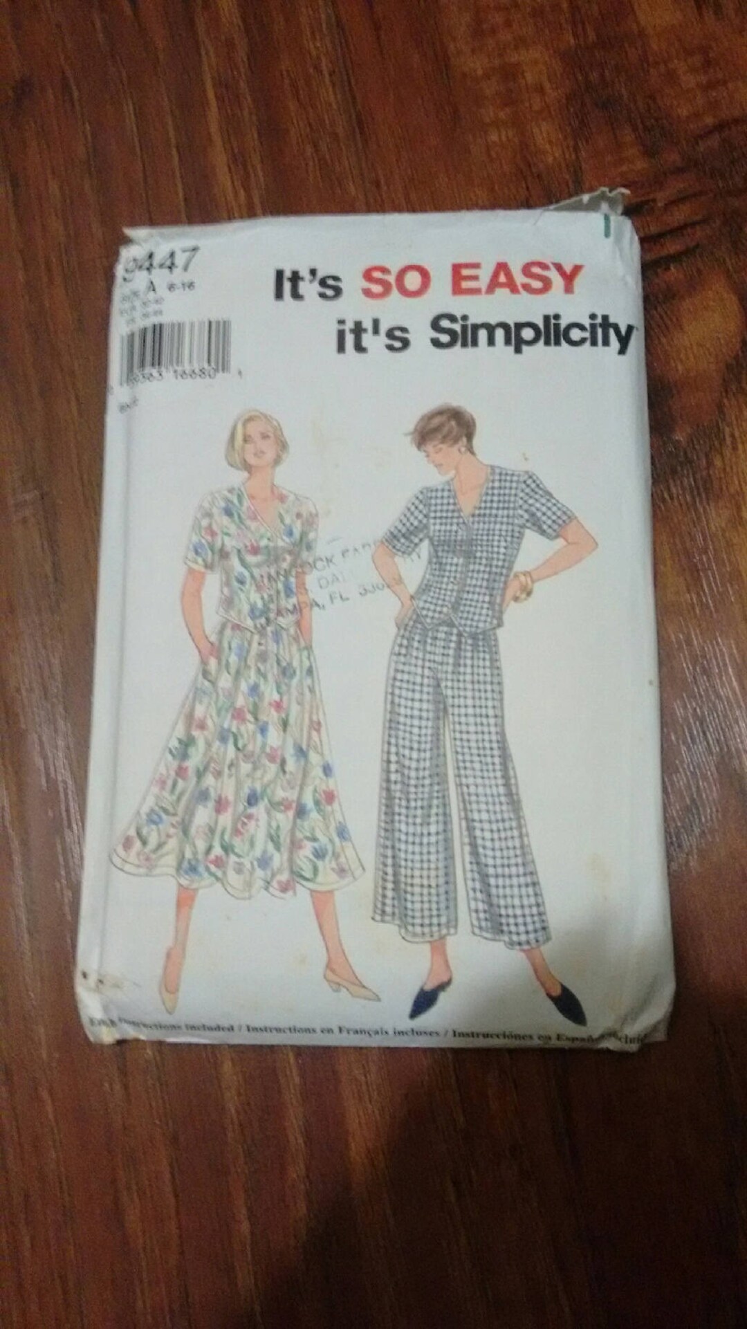 SO EASY Pattern Ladies Dress Pattern 2 Hour Pattern Sew Easy Pattern ...