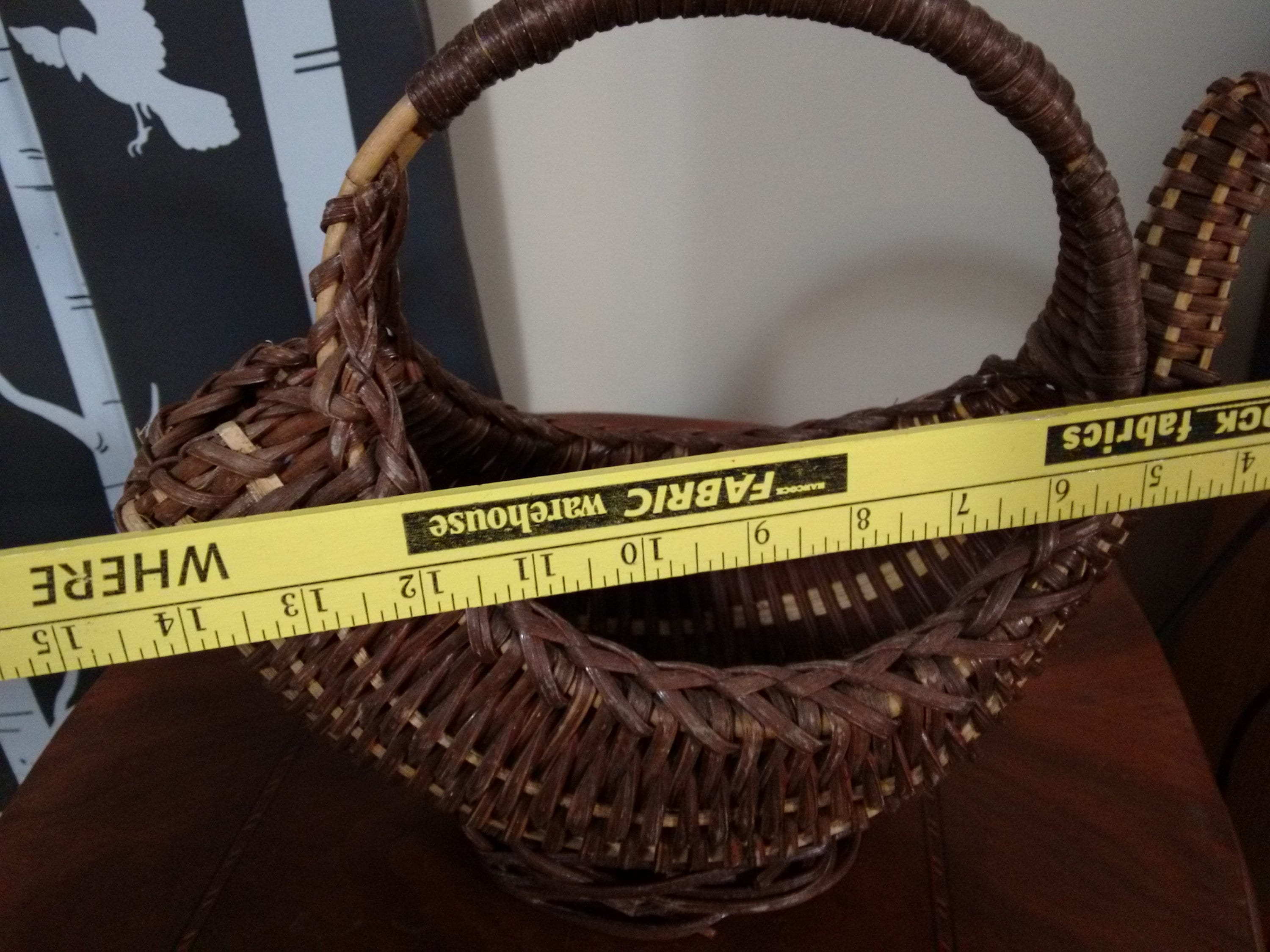 Vintage Woven Chicken Basket: Farmhouse Kitchen Decor (10x14) - Etsy