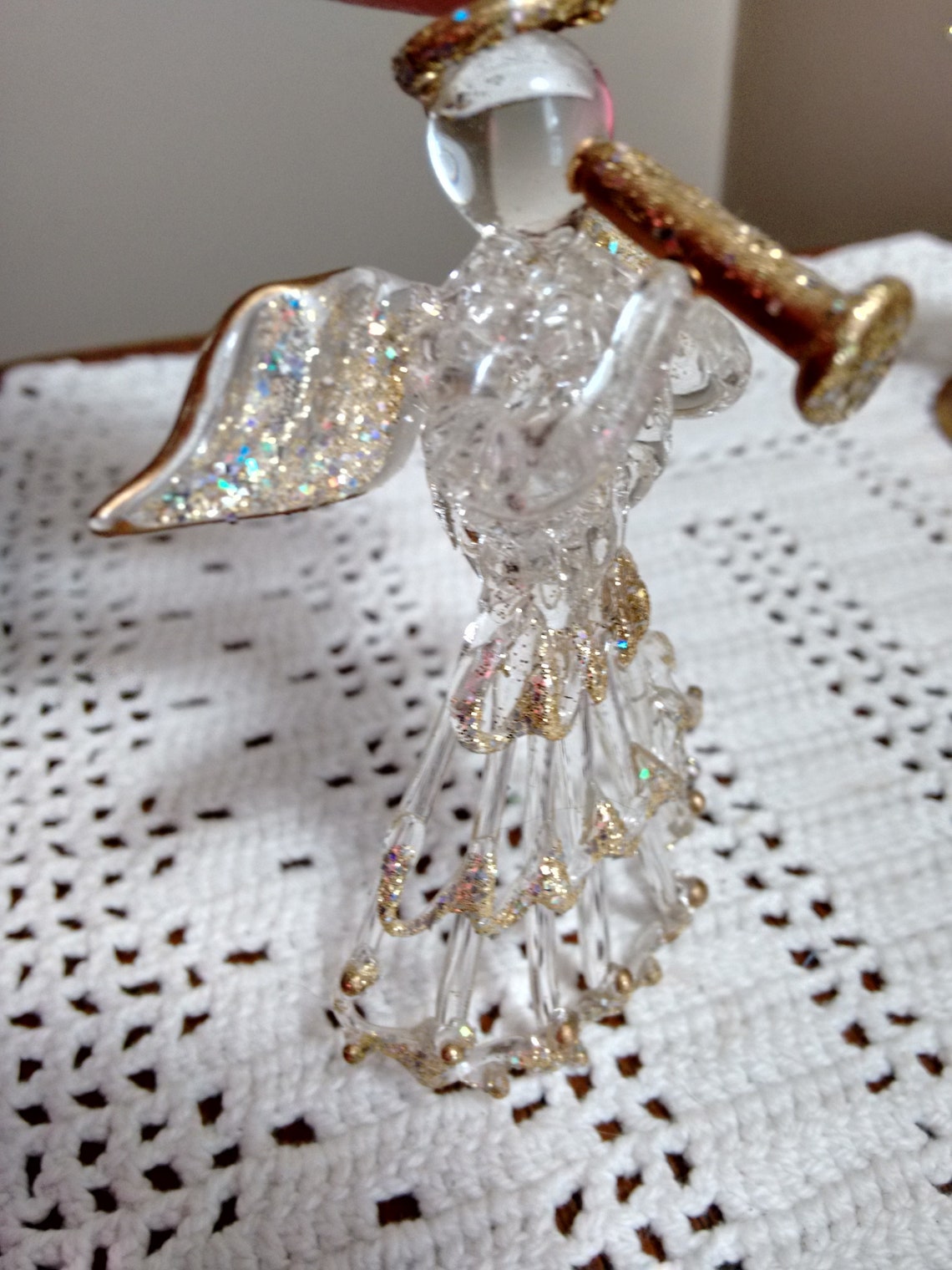 Spun Glass Angel Ornament Vintage Angel Ornament Hanukkah Gift | Etsy