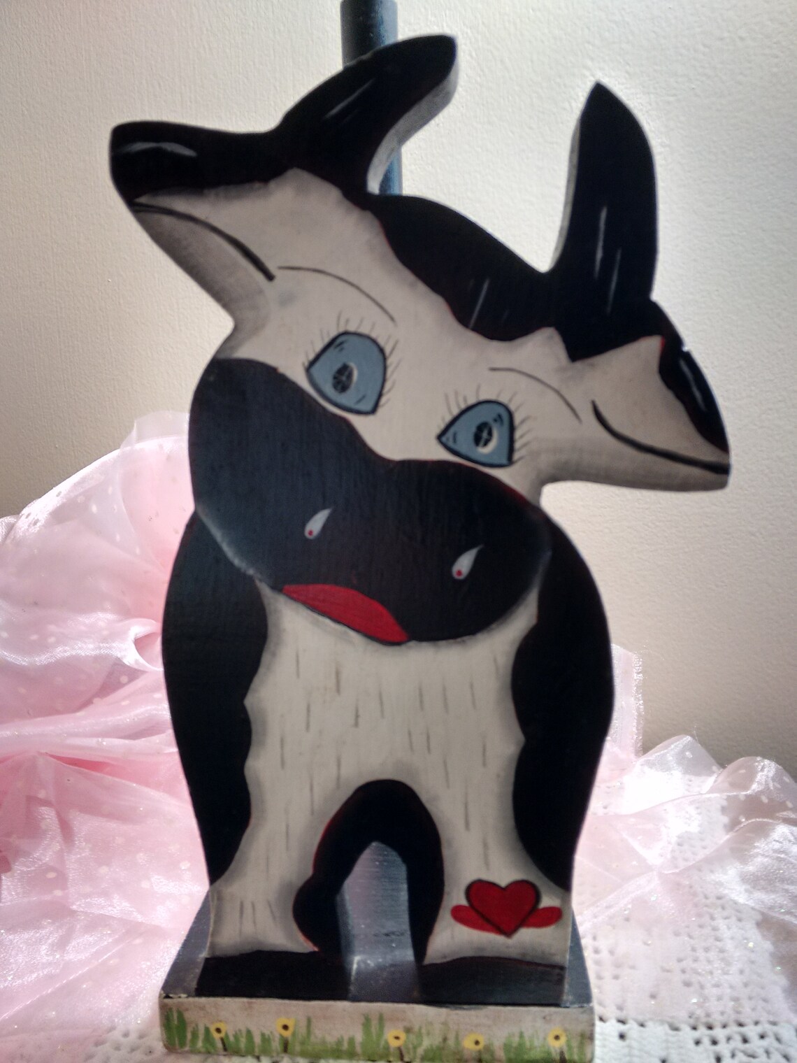 Cow Decor Vintage Kitchen Decor Wooden Cow Paper Towel Holder - Etsy