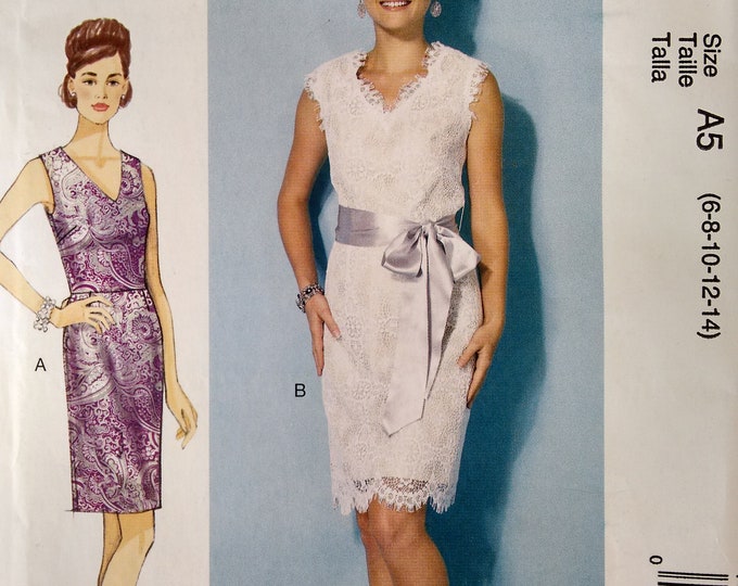 Ladies Dress Pattern Easy Sew Patterns Bridesmaid Dress Multisize ...