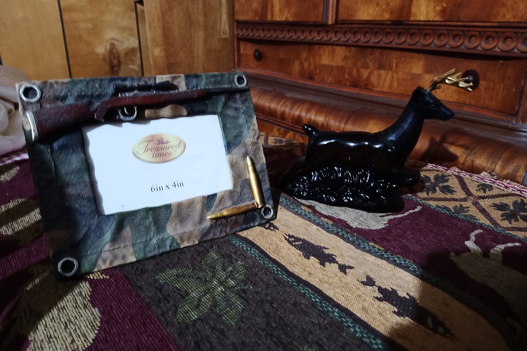 Vintage Avon 10 Point Buck Decanter & Camo Rifle Picture Frame Set - Etsy