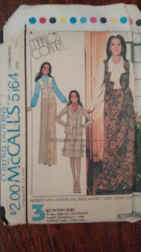 MARLO THOMAS PATTERN McCalls Sewing Pattern 5164 Misses and | Etsy