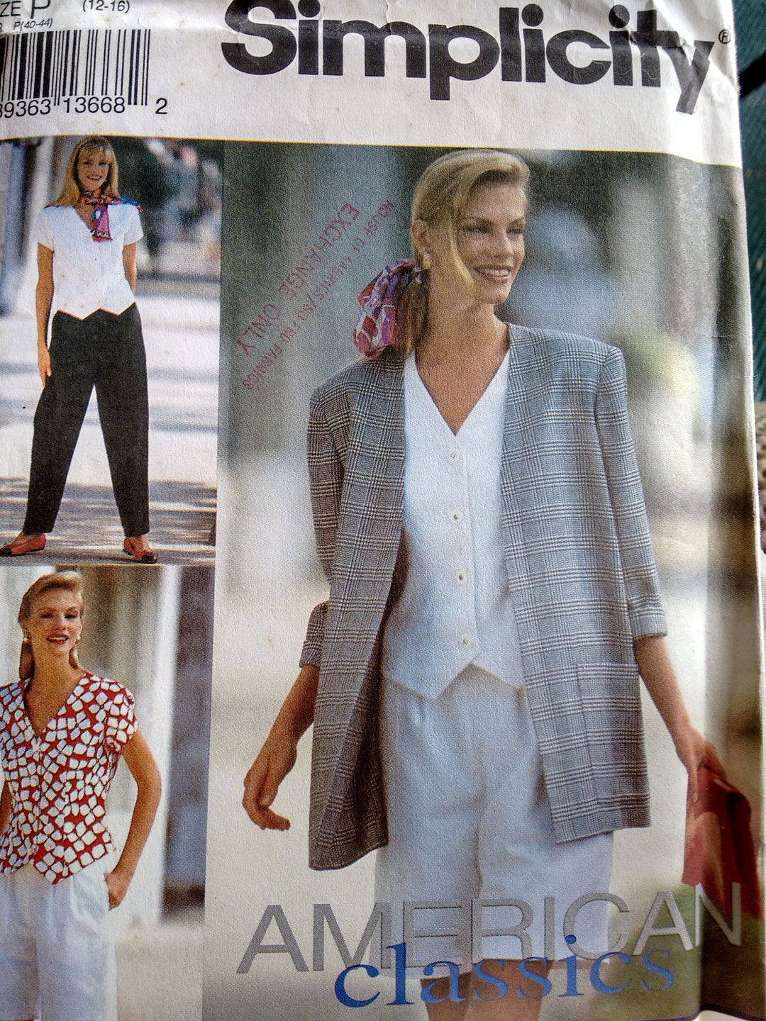 Simplicity 8239 Sewing Pattern: Ladies Pants, Top, Jacket (sizes 12-16 ...