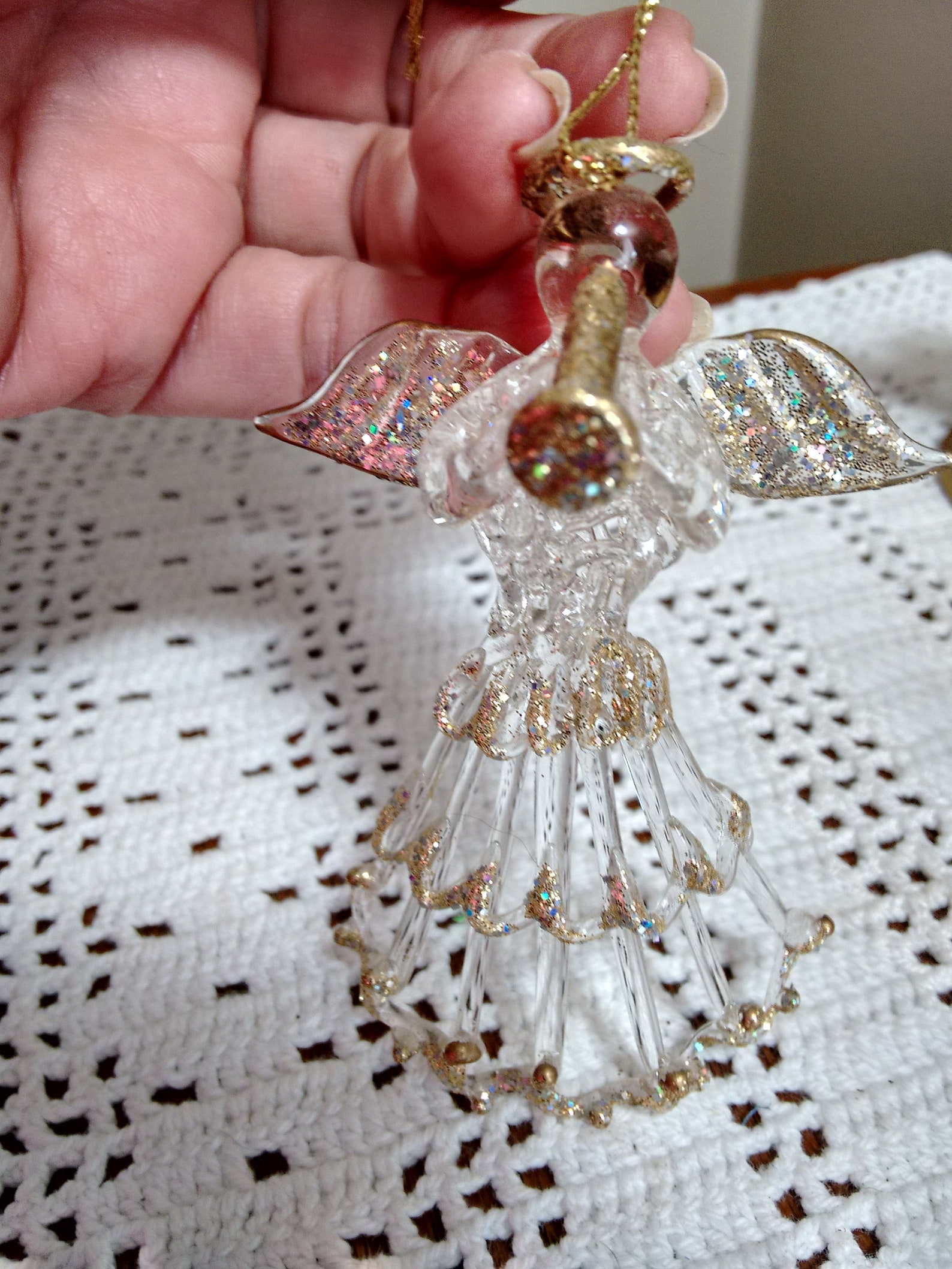 Spun Glass Angel Ornament Vintage Angel Ornament Hanukkah Gift | Etsy