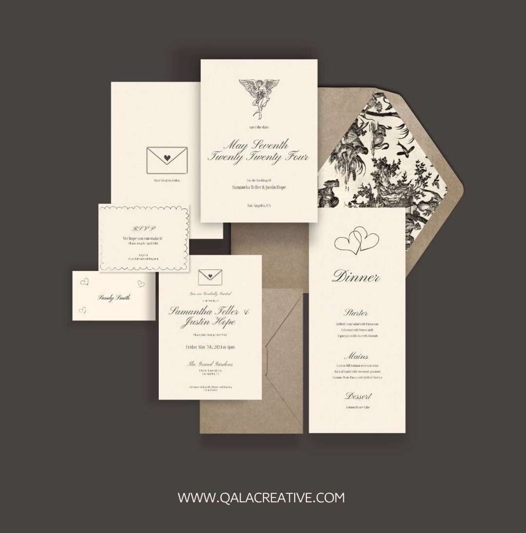 Cupid Invite Package - Digital Templates | Invitation Designs ...
