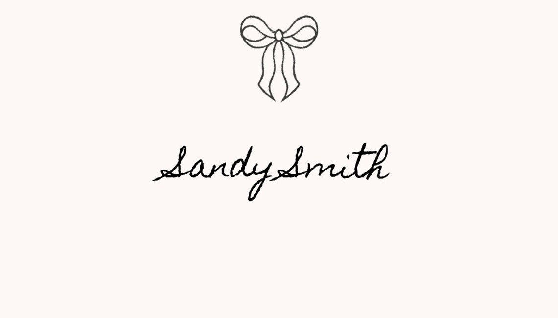 Emma Bow Wedding Name Cards - Digital Template | Name Cards Design ...