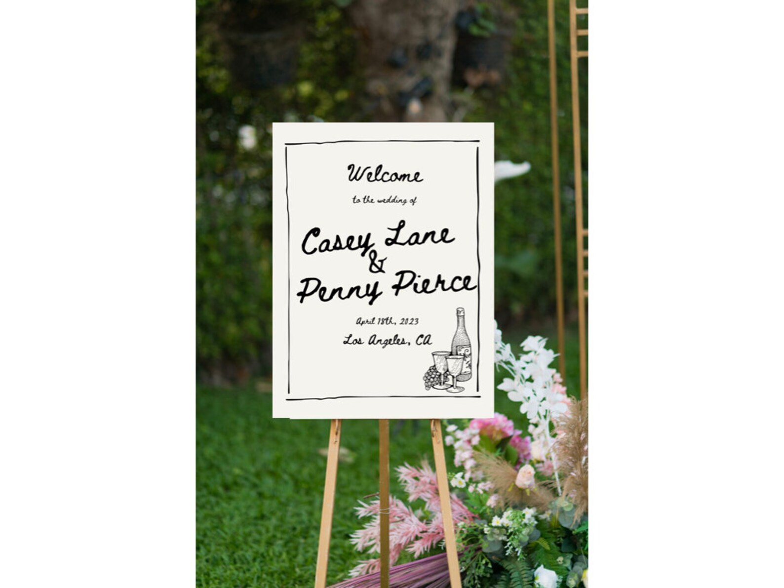 Penny Lane Welcome Sign - Digital Template | Wedding Welcome Sign ...