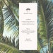 Palms Editable Dinner Menu Digital Template Menu Design Printable Menu ...