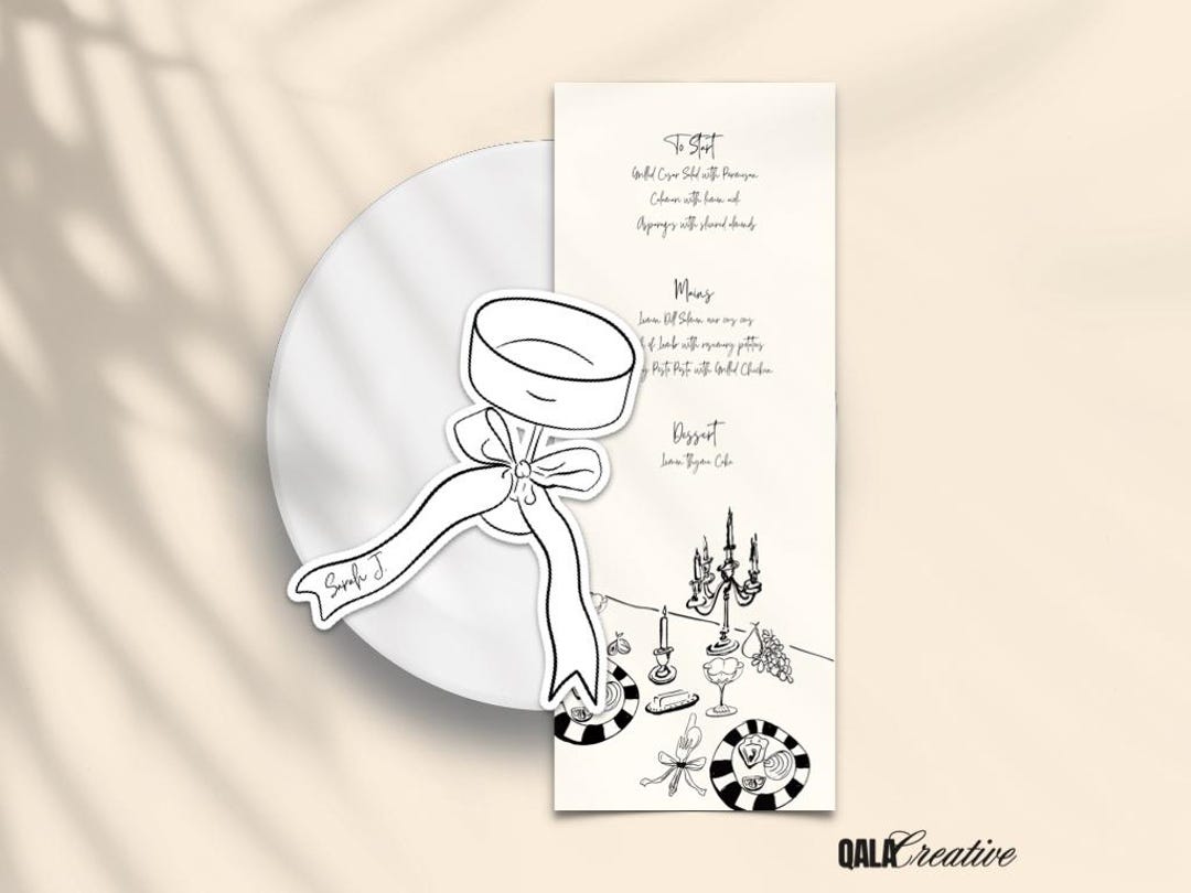 Coup Shaped Name Cards - Digital Template | Name Cards Design ...