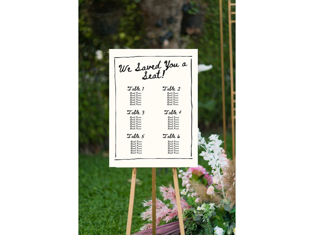 Penny Lane Seating Chart - Digital Template | Wedding Seating Chart ...