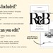 Bridget Wedding Invitation - Digital Template | Wedding Invite Design ...