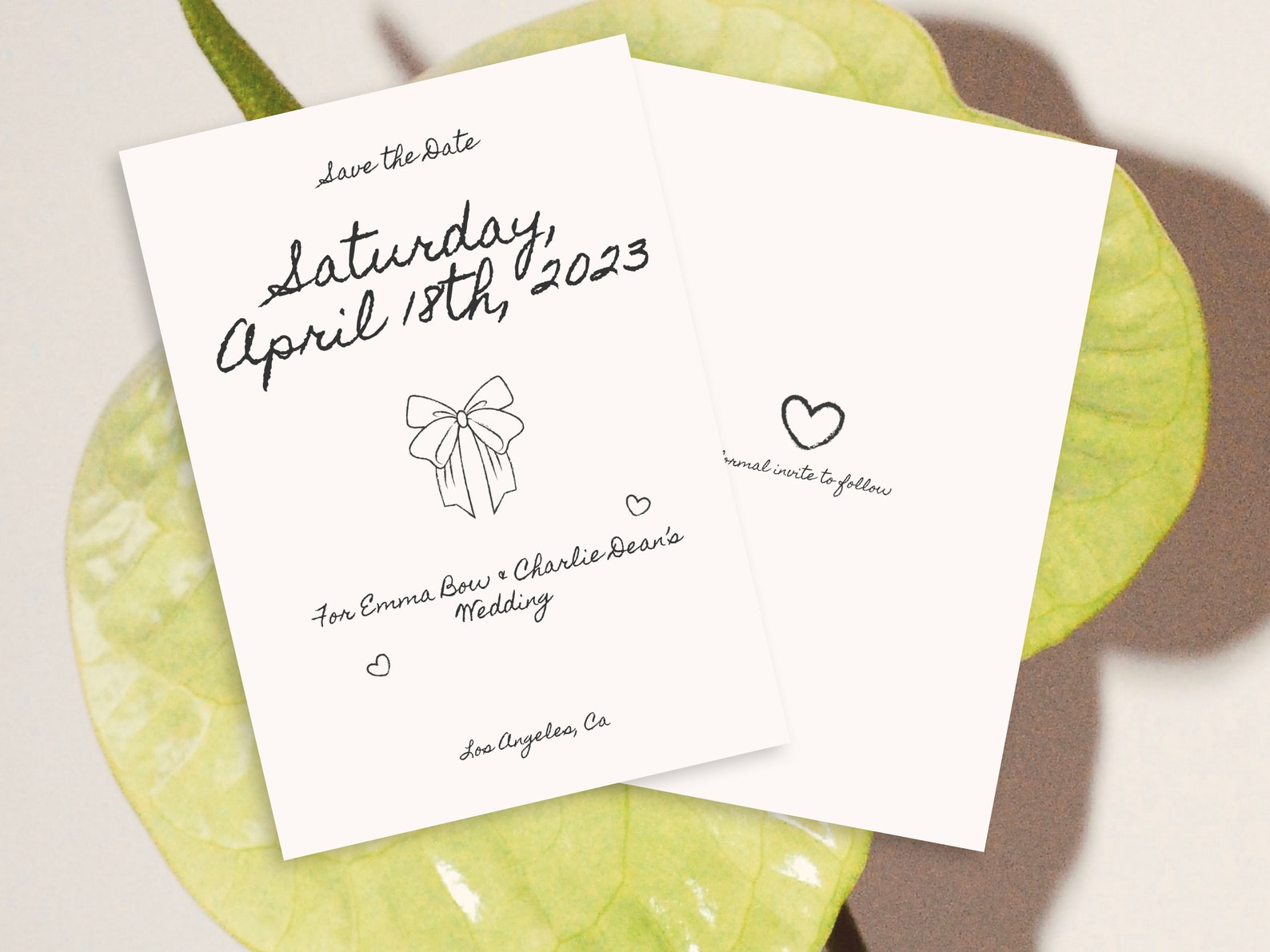 Emma Bow FULL WEDDING Package - Digital Templates | Invitation Designs ...